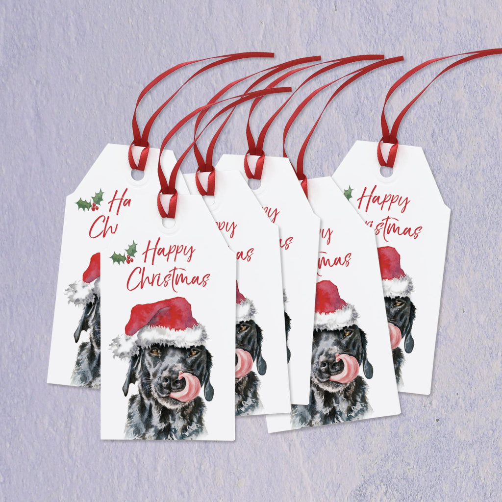 Set of 6 Black Labrador Christmas Gift Labels | Thistle Hill Design